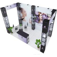 China Regular Size Foldable Food Kiosk with LED Glass Display and Store Display Function for sale