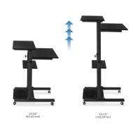 China Single Movable Office Workstation Foldable Desk with Wheels and Adjustable Height for sale