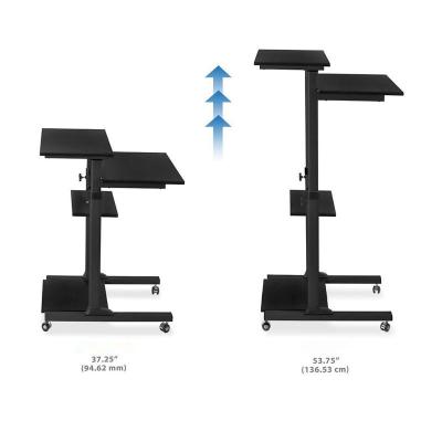 China Single Movable Office Workstation Foldable Desk with Wheels and Adjustable Height for sale