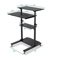 China Single Movable Office Workstation Foldable Desk with Wheels and Adjustable Height for sale