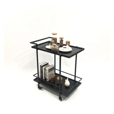 China Mail Packing N 3 Tier Steel Trolley Simple Design Foldable Mini Food Serving Hotel/Tea for sale