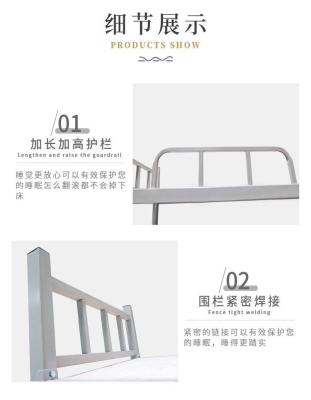 China 1800*1800*2000 Grootte Bunk Style Metal Double Deck Bed voor slaapkamermeubilair Te koop