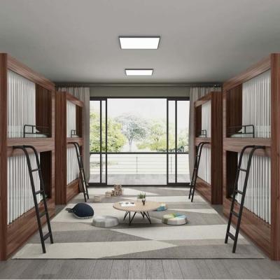 China Walnut Double Deck Solid Wood Loft Bed KD Structure for Customized Customer's Request for sale