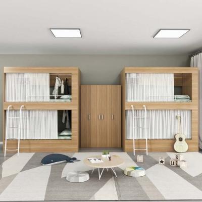 China Walnut Double Deck Solid Wood Loft Bed KD Structure for Customized Customer's Request for sale