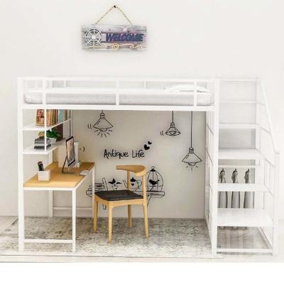 China Studentenkamer bed met bureau en opslagruimte Te koop