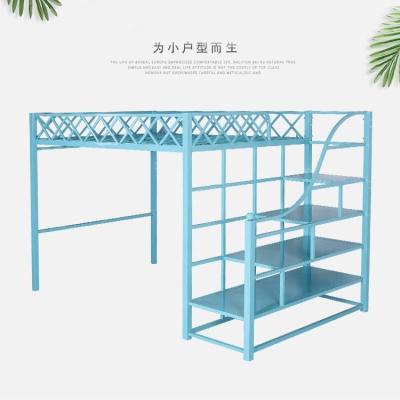 China Chinese Design Style Metal Queen Size Loft Bed voor Modern Woon Appartement Te koop