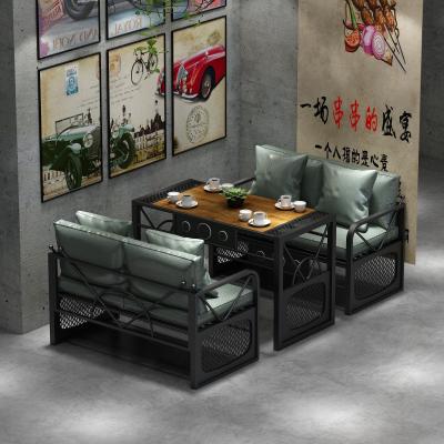 China Woonkamermeubelen Houten stijl PANEL Koffietjes Theetjes Metalen Tafel Set Industrieel Te koop