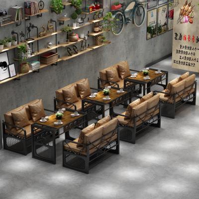 China Woonkamermeubelen Houten stijl PANEL Koffietjes Theetjes Metalen Tafel Set Industrieel Te koop