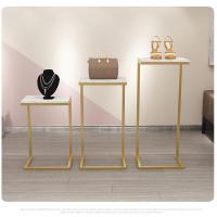 China Customer Colors Standing Bag Presentation Table with Single-sided Plinths Display Set for sale