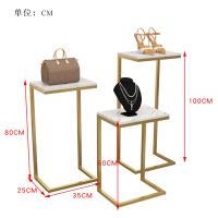 China Customer Colors Standing Bag Presentation Table with Single-sided Plinths Display Set for sale
