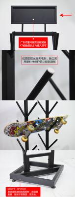 中国 カスタマイズされたレセプションデスク スケートボード サーフボード 展示と保管のための自転車壁ラック 販売のため