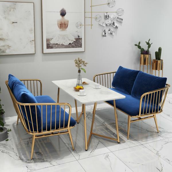 Modern Antique Gold Ethiopian Coffee Table Set Living Room Arredamento Combinazione