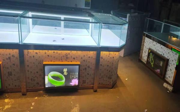 Quality Custom Logo Commercial Sectional Furniture with Glass Display Cabinet and LED for sale
