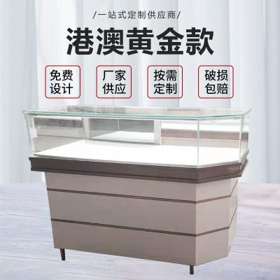 China Retail winkels Op maat gemaakte spiegel sieraden display kast met luxe houten afwerking Te koop