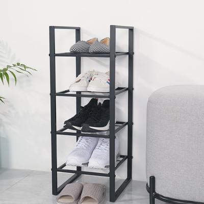 Cina NO Piegato 4 livelli antipolvere scaffalatura organizzatore per scarpe per la casa in acciaio inossidabile metallo design in vendita