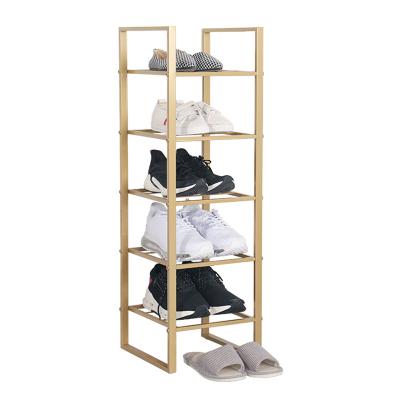 Cina NO Piegato 4 livelli antipolvere scaffalatura organizzatore per scarpe per la casa in acciaio inossidabile metallo design in vendita