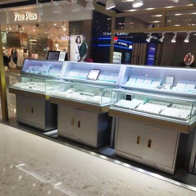 China Mobiliário para exposições comerciais de secções para ouro Joias Shopping Mall Display Kiosk Showcase à venda