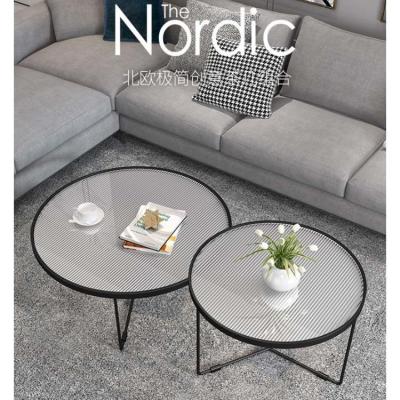 China PU Lederafdekking Glas Koffietafel Moderne Centertafel voor woonkamer Te koop