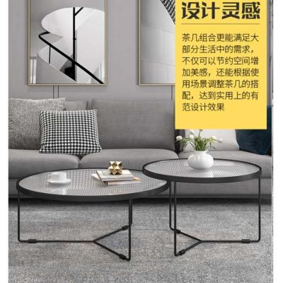 China PU Lederafdekking Glas Koffietafel Moderne Centertafel voor woonkamer Te koop