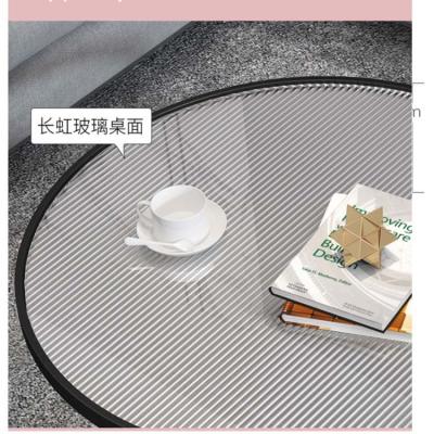 China PU Lederafdekking Glas Koffietafel Moderne Centertafel voor woonkamer Te koop