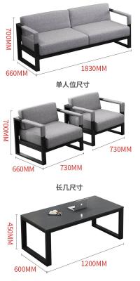China Xiamen Vintage Lederen en Houten Tuinsofa Set Meubelen met Poedergecoate Metalen Frame Te koop