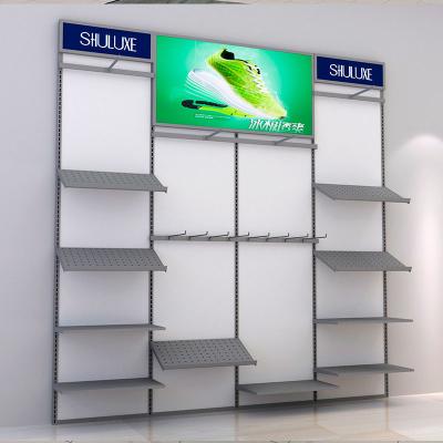 Cina Moderno Display trasparente Pegboard Stand per lo stoccaggio di scarpe da ginnastica e vetrina in vendita