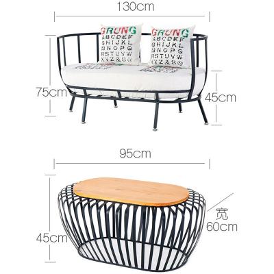 中国 屋外 リビング 家具 3 枚 鉄製 コーヒー テーブル セット モダン 丸い デザイン 販売のため