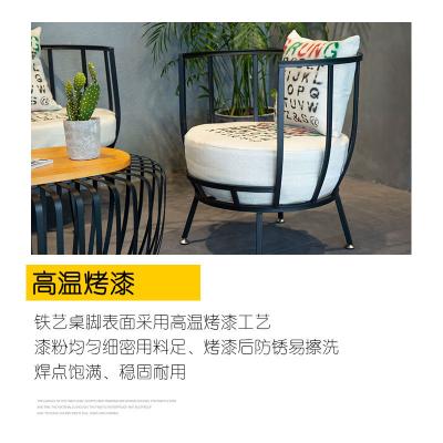 中国 屋外 リビング 家具 3 枚 鉄製 コーヒー テーブル セット モダン 丸い デザイン 販売のため