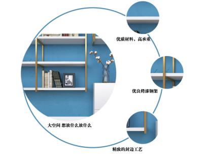 China PU-leerbedekking 4 lagen design zwevende muur gemonteerde planken voor woonkamermeubilair Te koop