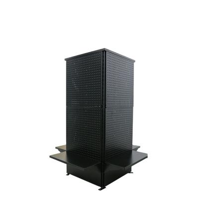 中国 スーパーマーケットラック 4つの回転側と移動パネルのカスタム製のペグボード棚 販売のため