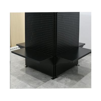中国 スーパーマーケットラック 4つの回転側と移動パネルのカスタム製のペグボード棚 販売のため