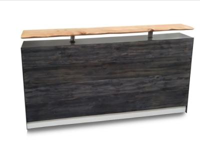 China Contador de facturación en forma de L de madera para recepción de oficina Diseño personalizado en venta