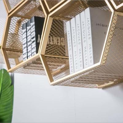 Cina Modello contemporaneo Metallo Scaffale a parete esagonale per il deposito a muro in vendita