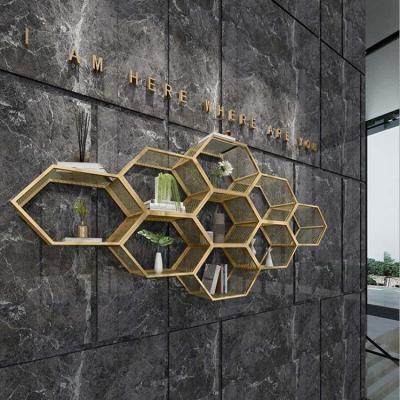 Cina Modello contemporaneo Metallo Scaffale a parete esagonale per il deposito a muro in vendita
