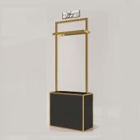 Quality Free Golden Clothing Store Belt Display Stand Supermarket Rack Design for Retail for sale