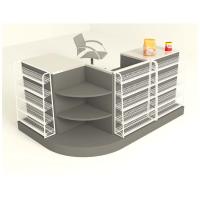 Quality Retail Shops Metal Cashier Counter Table with Wire Promotion Rack and Suggested for sale
