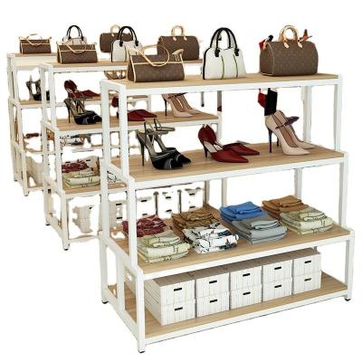 Cina Supermart Bag Waterfall Display Stand Fixture con 4 livelli di metallo Rack in vendita
