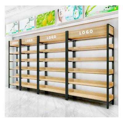 Cina Commercio al dettaglio di convenienza Modern Wood LED Light Display Stand con scaffali e armadi in vendita