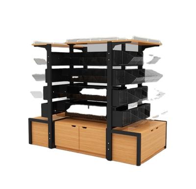 Cina Scaffalatura di display in legno a strato opzionale Scaffalatura a gondola per dolci e dolci moderni in vendita