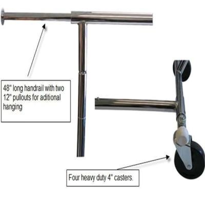 China Stainless Steel Garments Shop Fitting Stand Foldable Cloth Rack for Displaying Wiper for sale
