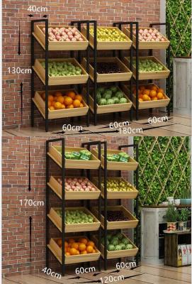 China Cadeia de alta qualidade de folhas laminadas a frio de frutas e vegetais de madeira para lojas de supermercados à venda