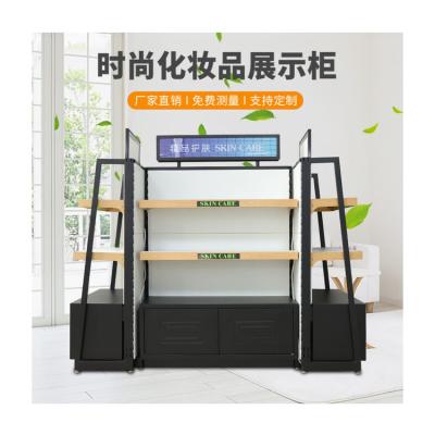 China Estante de venda a retalho de cosméticos de folheado Gondola Estante para exibição simples e bonita à venda