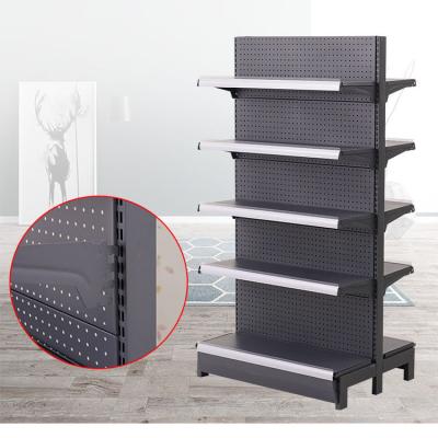 China Verplaatsbare supermarkt gondel plank zware dienst stijl met duurzame poeder gecoate afwerking Te koop