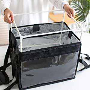Keep standing food delivery bags