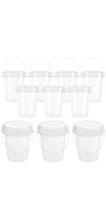 Ice Cream Bucket with Handle Reusable