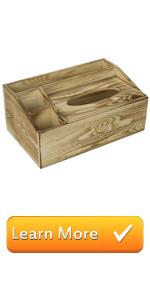 rustic wood rectangular tissue box cover holder bathroom tissues dispenser
