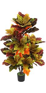 Artificial croton plant fake croton plant faux croton plant fake plants faux plants