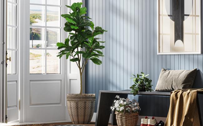 artificial fiddle leaf fig tree faux trees fake trees artificial trees for home decor indoor 