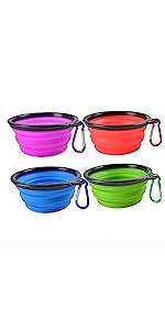 4 pack travel dog bowls
