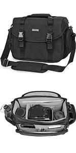 CADeN D13 Small Black SLR Camera Shoulder Bag